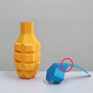 DIY Papercraft Hand Grenade Favor,hand Grenade Model,paper Toy,party ...