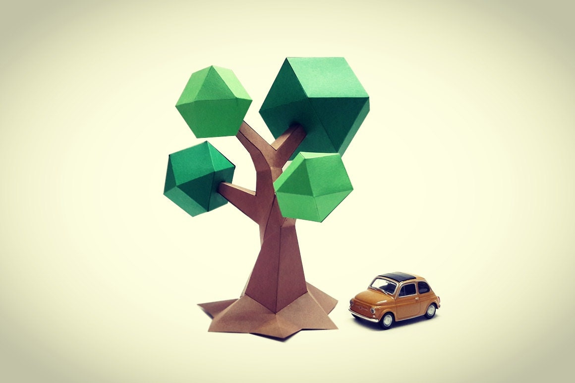 DIY Papercrafts Lowpoly Bonsai Tree Paper Tree Paper Bonsai | Etsy