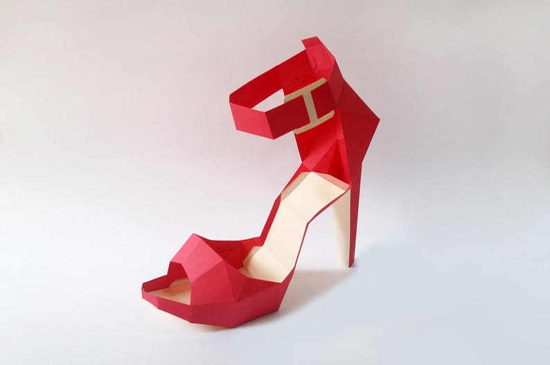 Diy Paper Model High Heel Belly Papercraft Instant Digital Etsy