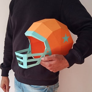 Football Helmet Papercraft,cricket Helmet,sports Helmet,party Helmet ...