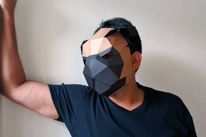 DIY Papercraftspug Maskparty Maskprintable Maskhalloween - Etsy