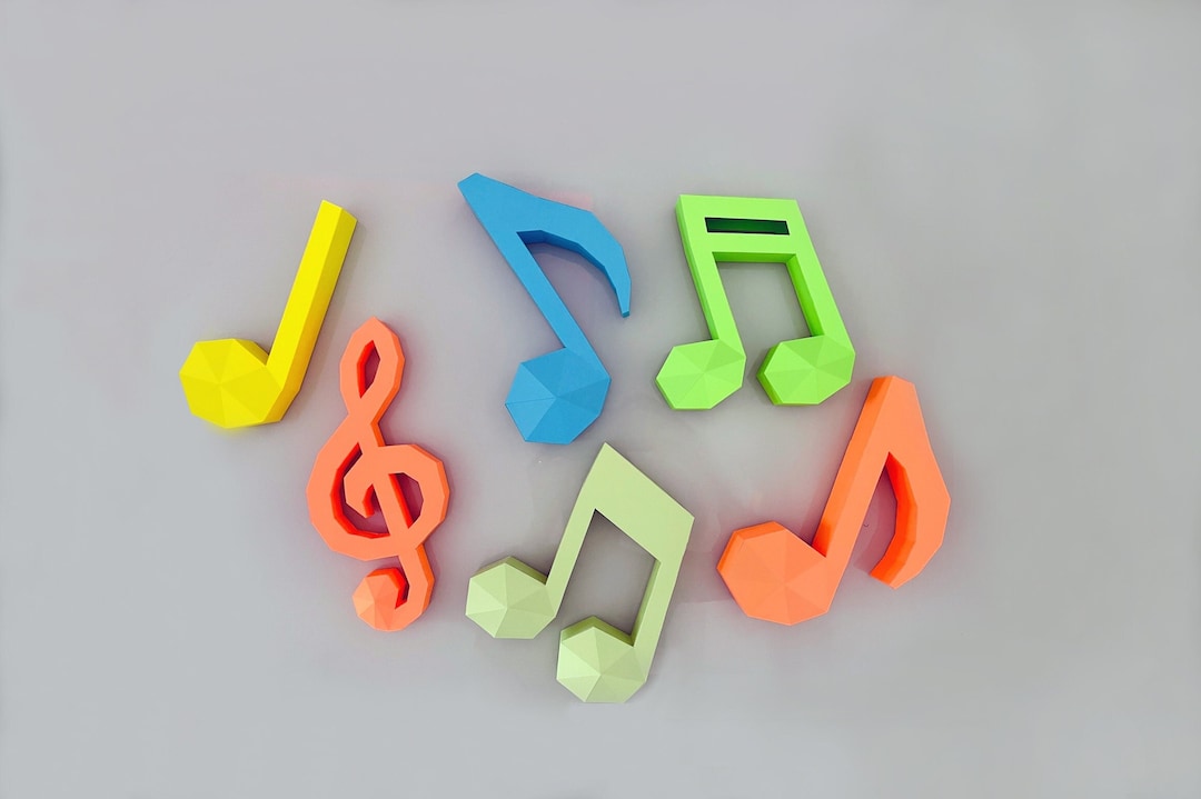 DIY Papercraft Musical Notes Wall Decor,musical Notes Props,music Props ...