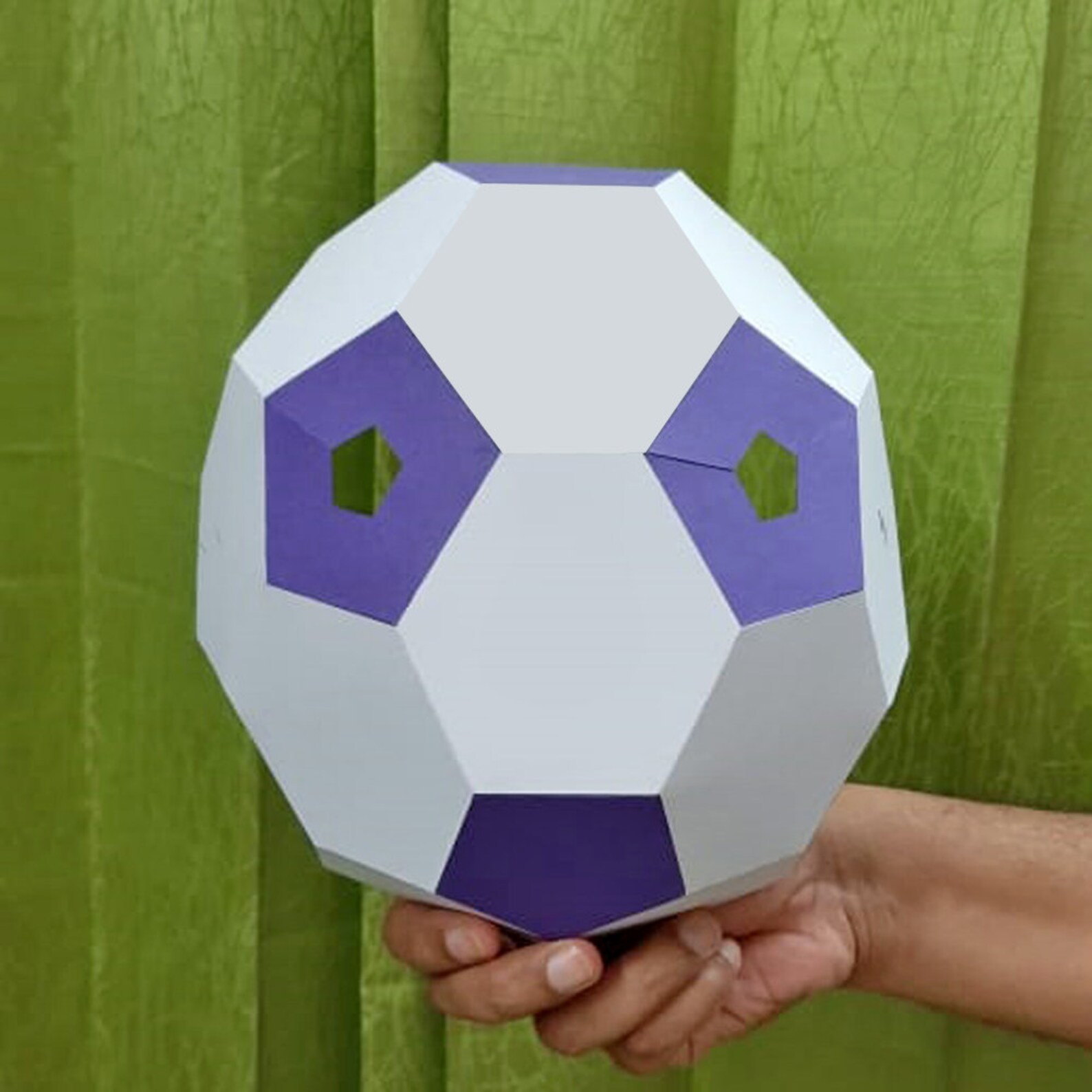 DIY Papercraft Football Maskpapercraft Soccer Masklowpoly - Etsy UK