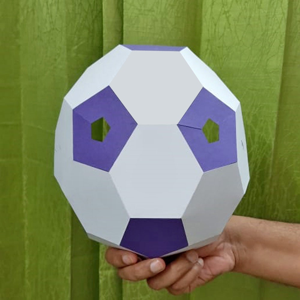 DIY Papercraft Football Maskpapercraft Soccer Masklowpoly - Etsy UK