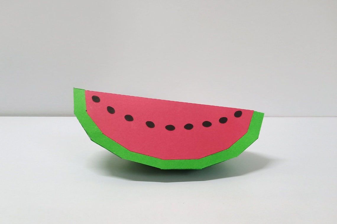 DIY Papercraft Watermelonpapercraft Fruitparty - Etsy