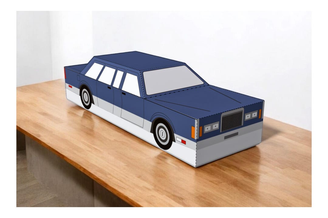 DIY Printable Car Favor,papercraft Car,limousine Car Favor,gift Box ...