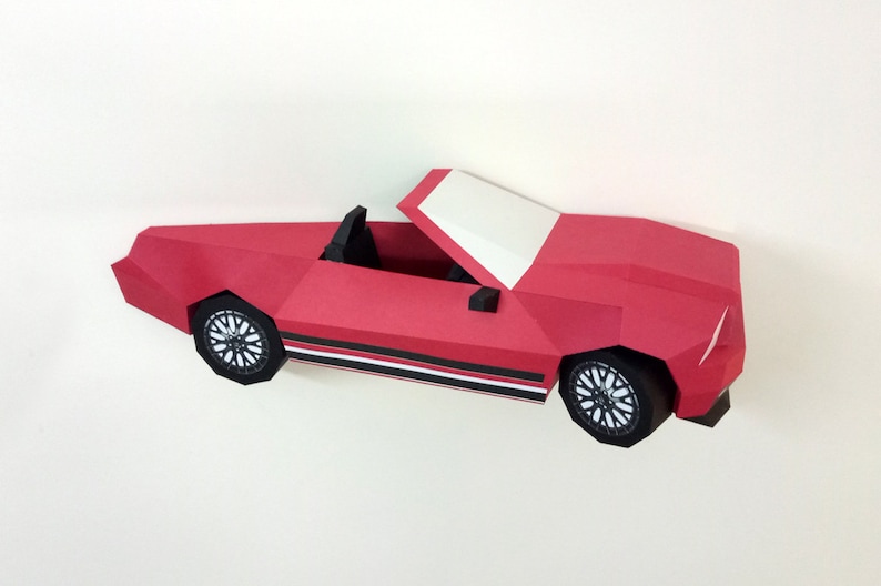 DIY Papercraft Mustang Car, 3D Wall Art, PDF Template - Etsy