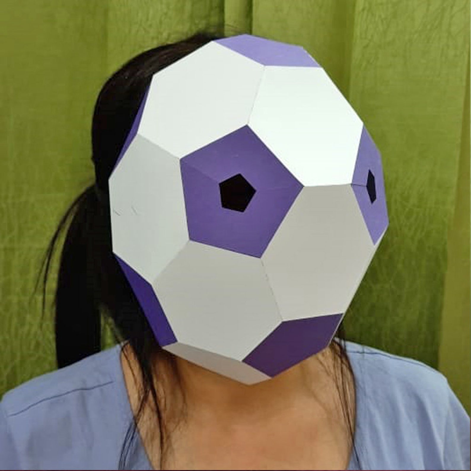 DIY Papercraft Football Maskpapercraft Soccer Masklowpoly - Etsy UK