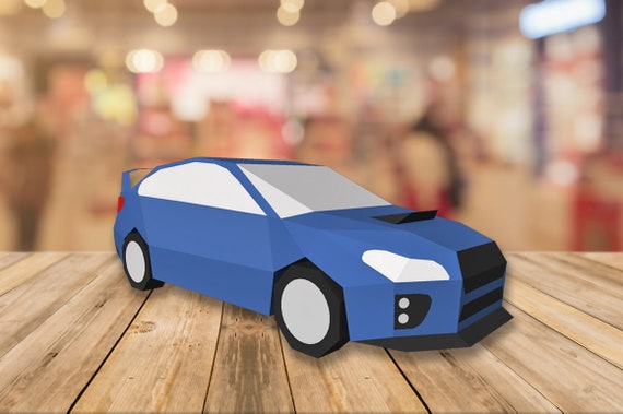 DIY Papercraft Sedan Carpaper Sports Car3d Papercraftlow | Etsy