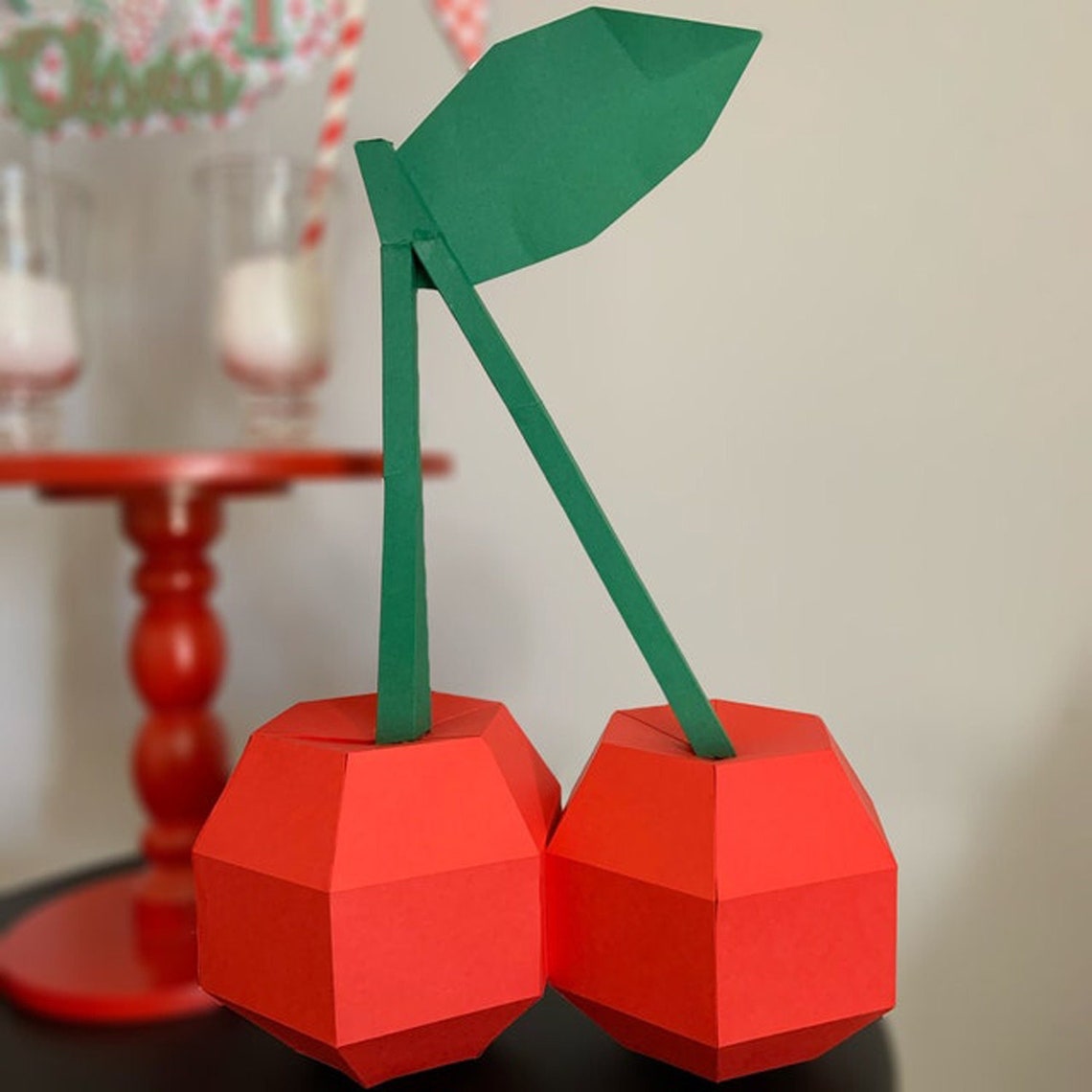 DIY Papercraft Cherrypapercraft Fruitpaper Toyparty | Etsy