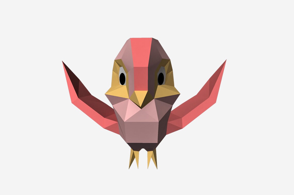 DIY Papercraft Sparrow Birdlowpoly Toon Bird lowpoly - Etsy