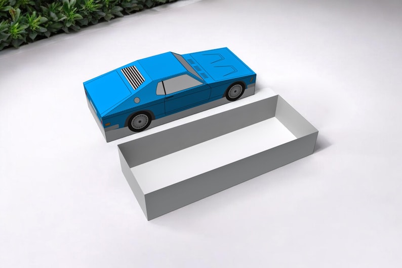 DIY Printable Muscle Car Favor,goodies Box,papercraft Car,gift Box ...