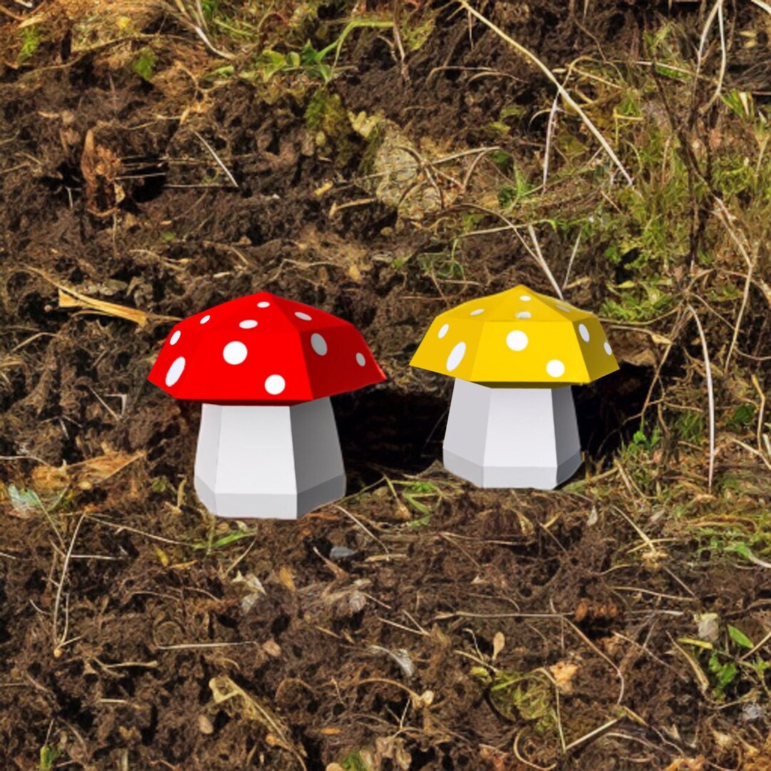 DIY Papercraft Mushroom Favor, Mushroom Decor, Mushroom Decor, Mushroom ...