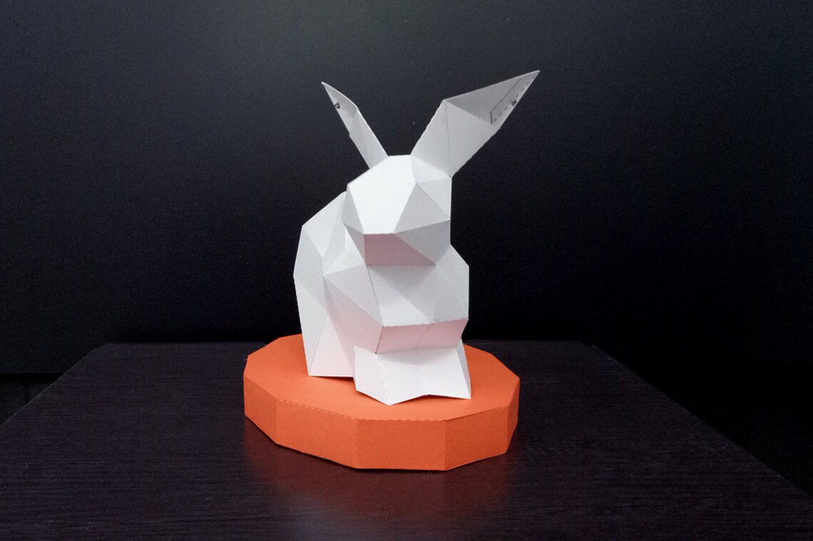 DIY Easter Rabbit Easter Bunny Papercraft Bunny Papercraft - Etsy
