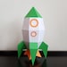 DIY Papercraft Rocket,rocket Lamp,paper Rocket,rocket Gifts,rocket Toy ...