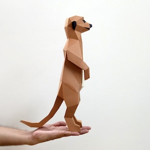 DIY Meerkat Papercraft,meerkat Sculpture,lowpoly Sculpture,meerkat ...