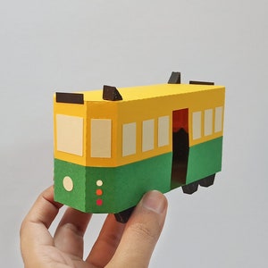 DIY Papercraft Tram,low Poly Papercraft Train,printable Tram,printable ...