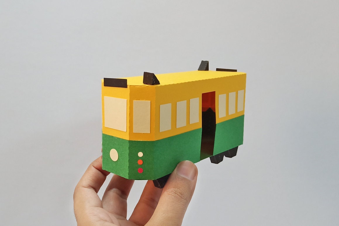 DIY Papercraft Melbourne Tram, Low Poly Train Model (PDF Pattern - Etsy ...