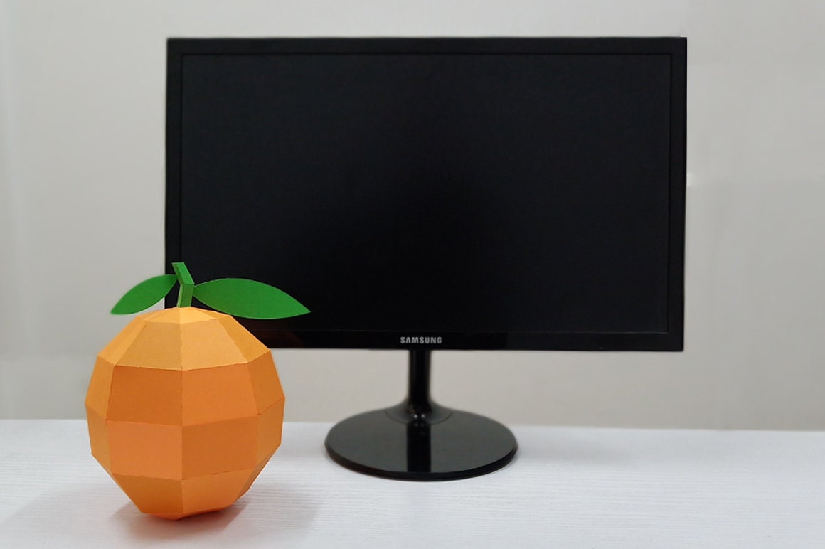 DIY Papercraft Orange, 3D Paper Fruit Model (pdf, Dxf, Png) - Etsy
