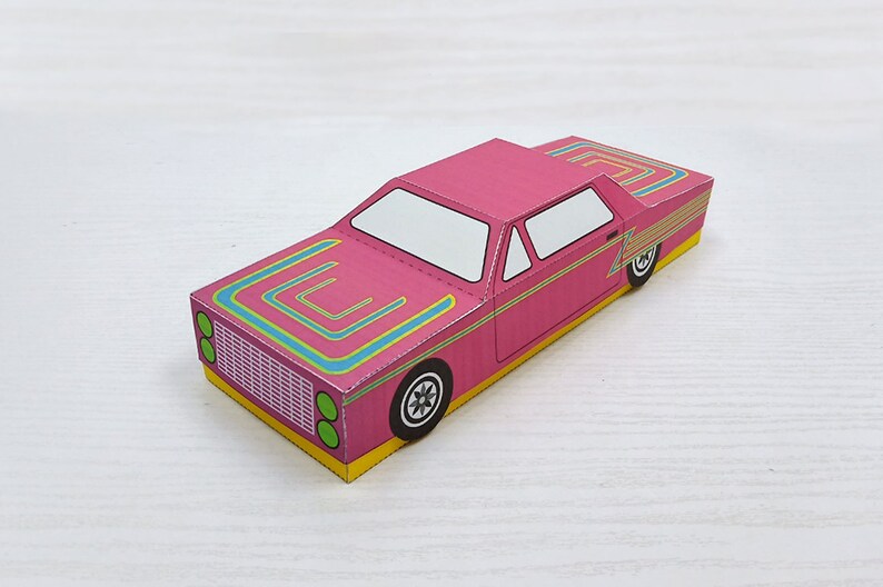 DIY Papercraft Car Favor Box Template (digital Download) - Etsy