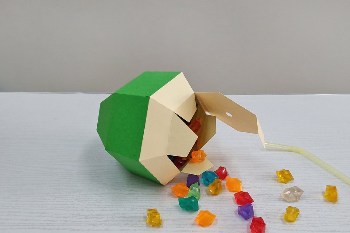DIY Papercraft Coconut Favor, Tropical Party Decor (pdf, Eps, Dxf) - Etsy