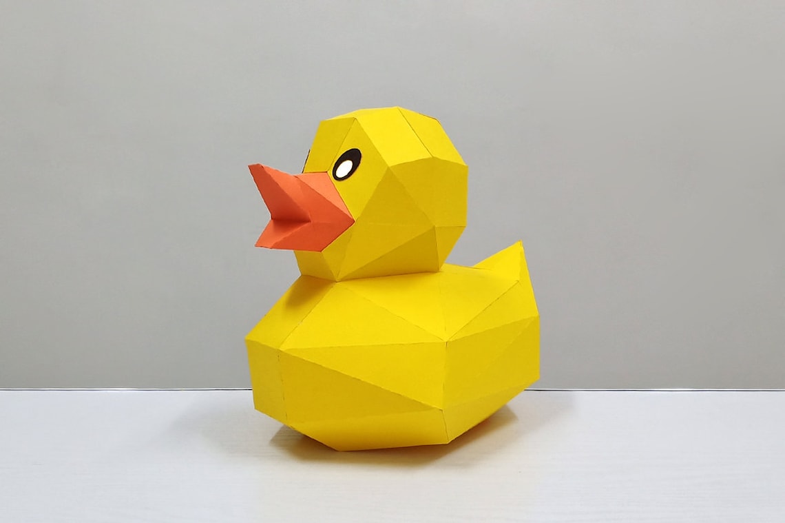 DIY Duck Papercraft Sculpture,easter Duck Pattern,easter Duckling ...