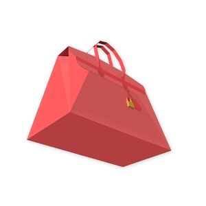 DIY Papercraft Handbag, Scallop Purse, Handbag PDF, Handbag Print ...