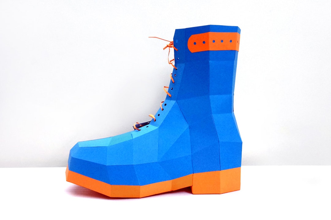 DIY Combat Boots,papercraft Shoe,paper Boots,pdf Templates,3d ...