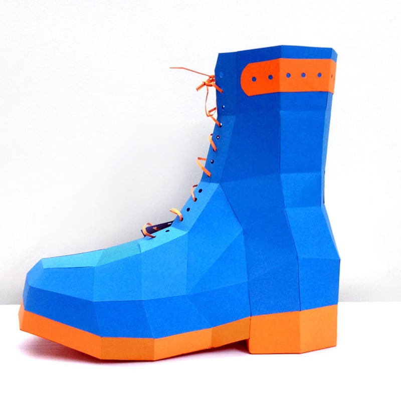 3d Paper Boot Pattern - Etsy