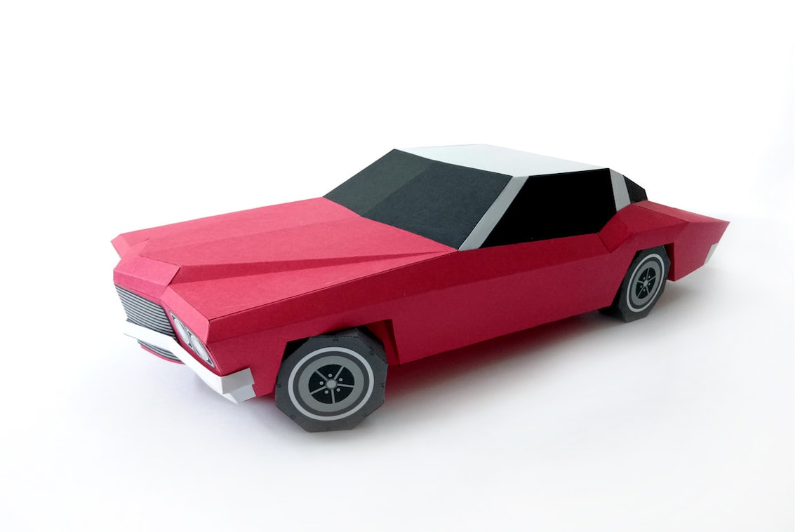 DIY Papercraft CarPaper car3d papercraftLow poly carPaper | Etsy