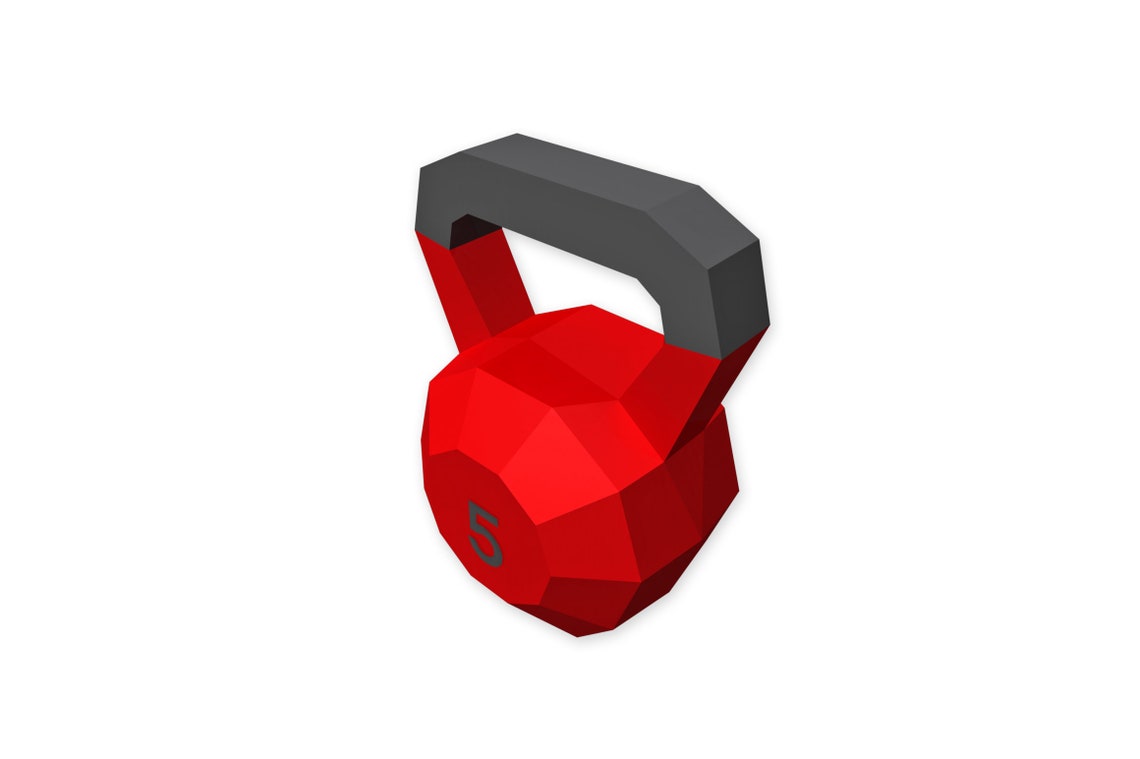 DIY Papercraft Kettlebell Gym Props Fitness Props Lowpoly - Etsy
