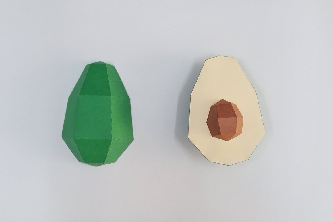 DIY Papercraft Avocado Svgpapercraft Fruitpaper Toyparty - Etsy Canada