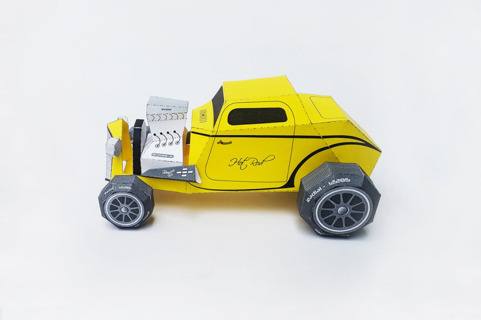 DIY Papercrafts Hot Rod Paper Modelpaper - Etsy