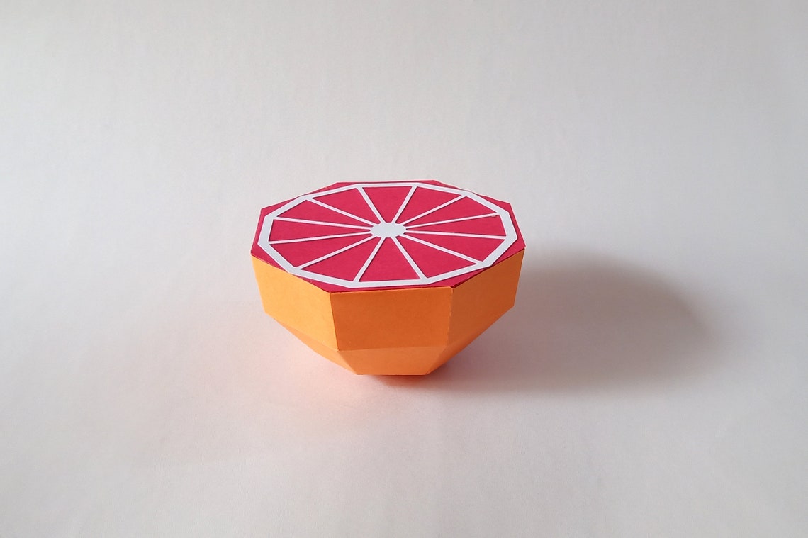 DIY Papercraft Grapefruit, 3D Paper Model (pdf, Eps, Dxf, Png) - Etsy