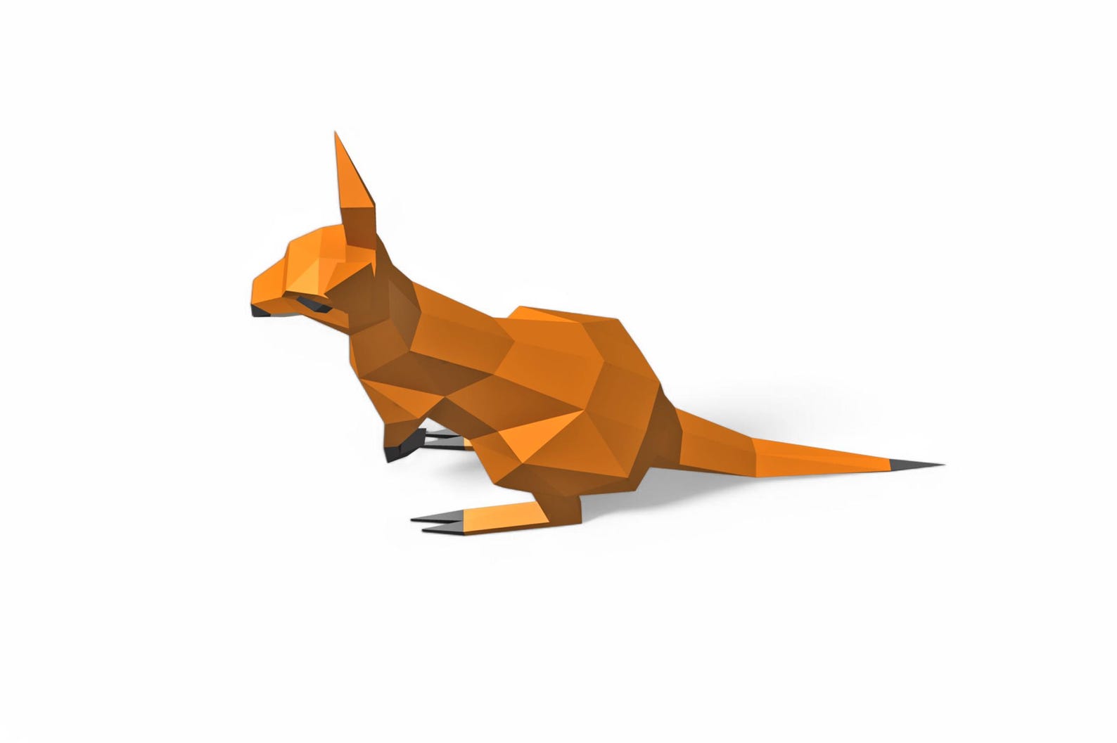 DIY Papercraft Kangaroo Model, 3d Kangaroo Model, Kangaroo 3d Model ...