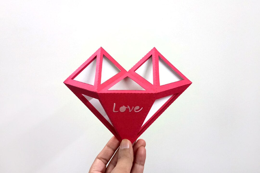 DIY 3d Papercraft Heart,valentine's Heart,diy Gifts,valentines Gift,svg ...
