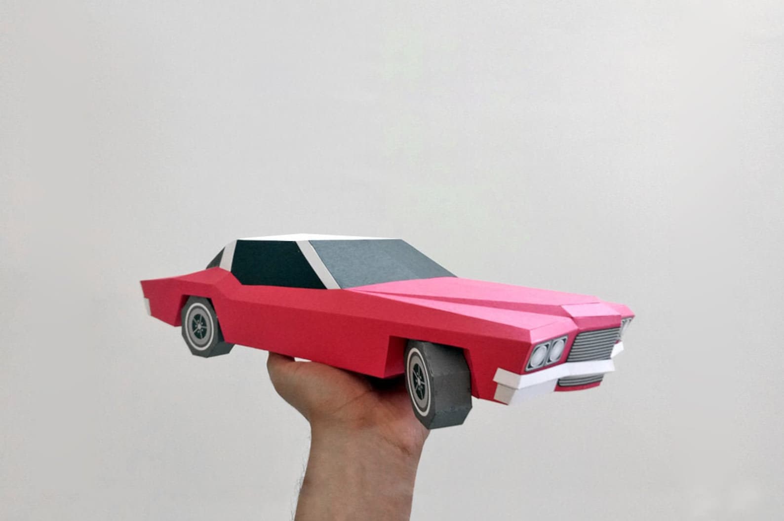 DIY Papercraft Car Model, 3D Low Poly Template (pdf, Dxf, Png, Jpg ...