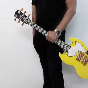 DIY Papercraft Guitar,3d Papercraft,low Poly Guitar,3d Origami Models ...
