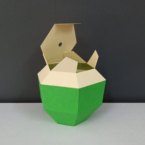 DIY Papercraft Coconut Favor,tropical Party Favor,low Poly Coconut,3d ...