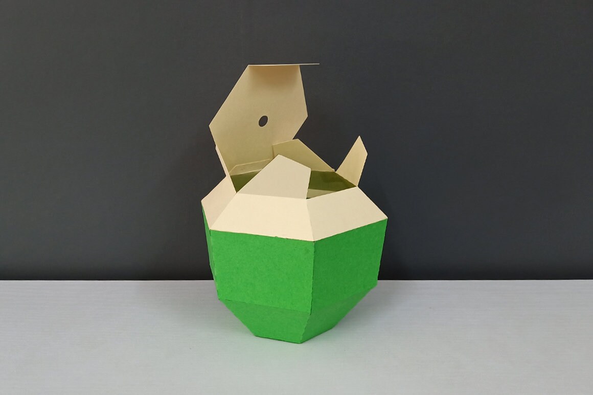 DIY Papercraft Coconut Favor, Tropical Party Decor (pdf, Eps, Dxf) - Etsy
