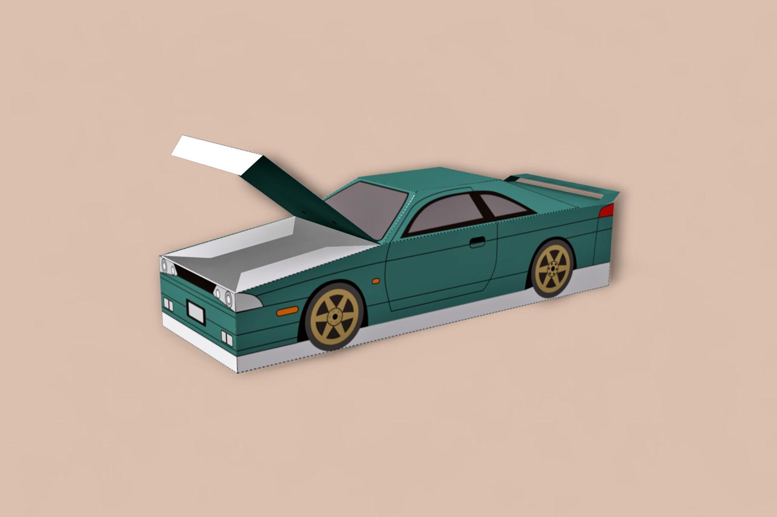 DIY Papercraft Muscle Car Favor Box (PDF Pattern) - Etsy