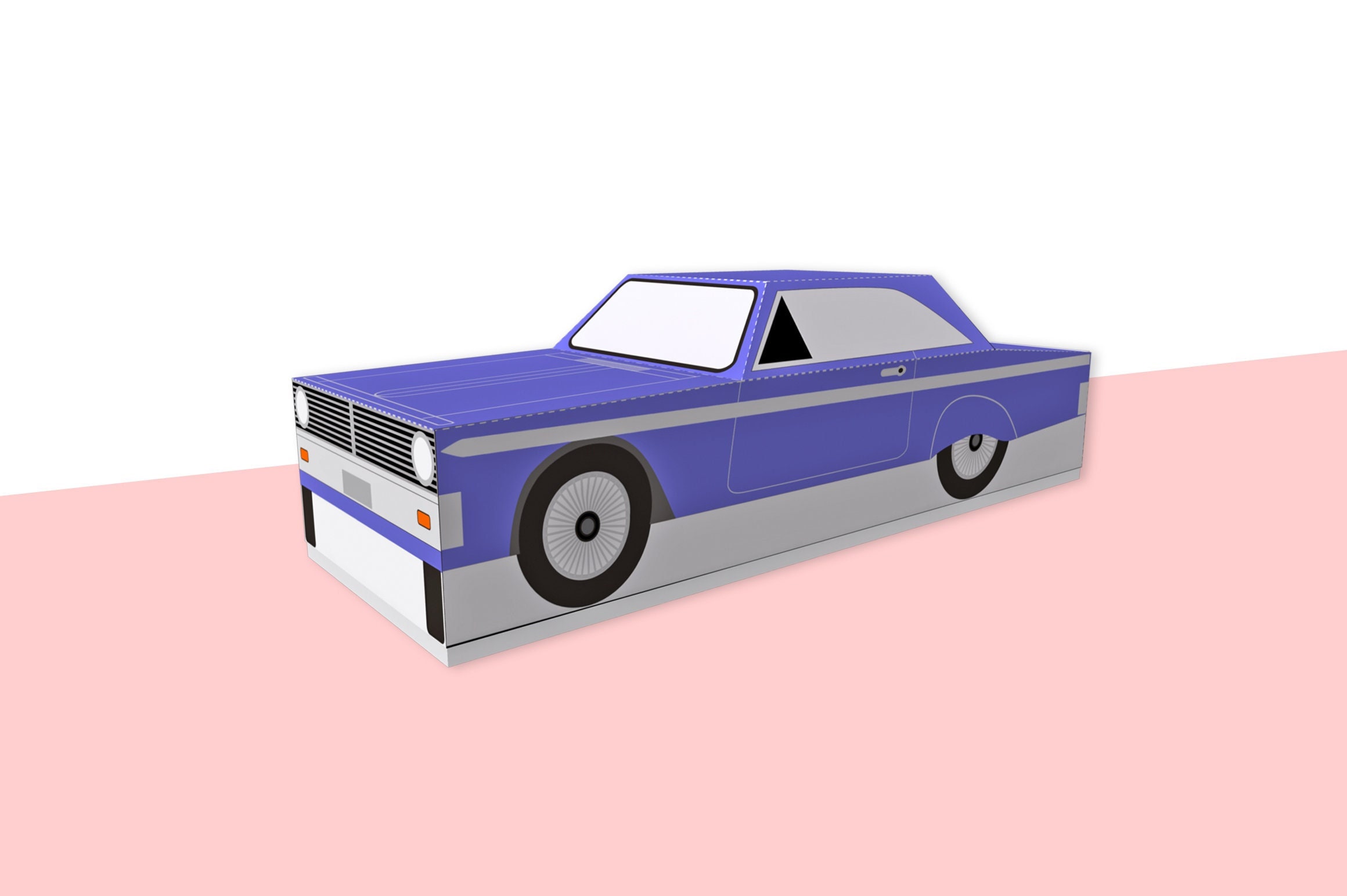 DIY Papercraft Car Favor Box (PDF Pattern) - Etsy