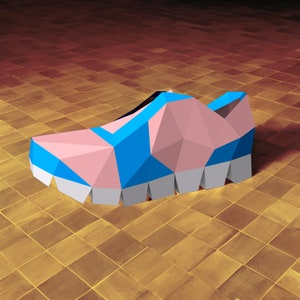 DIY Papercraft 3d Sports Shoe Model, Printable Shoe, Digital Download ...