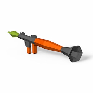 Papercraft Rocket Launcher, 3d Rocket Launcher Png, Papercraft Military ...