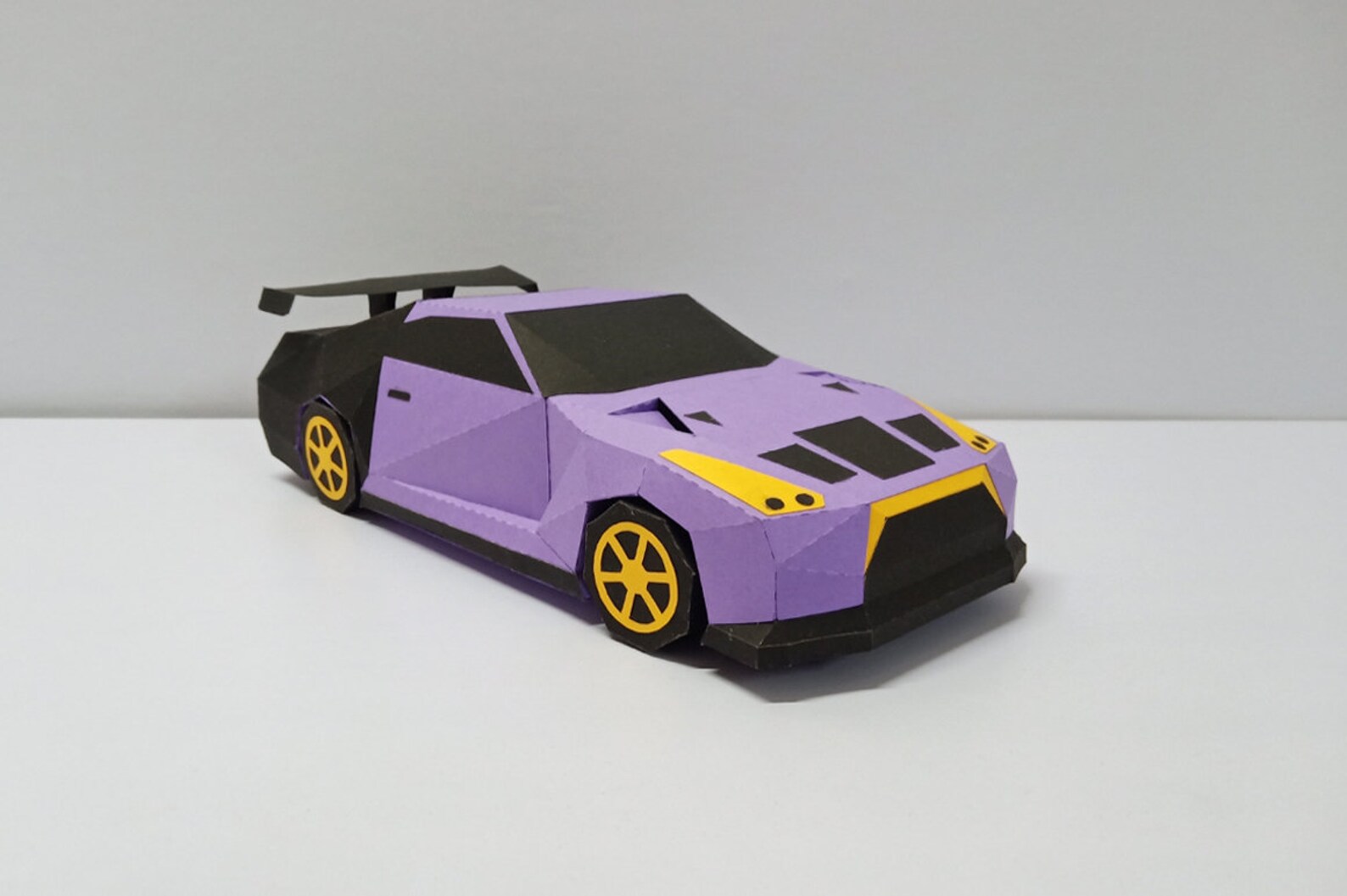 DIY Papercraft Sports Carpaper Car3d Papercraftlow Poly Etsy
