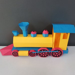 DIY Papercraft Locomotive,papercraft Train,train Model,low Poly ...
