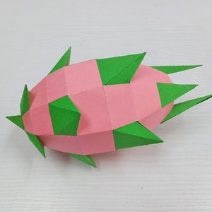 DIY Papercraft Dragon Fruit,pitaya Fruit,lowpoly Papercraft,3d ...