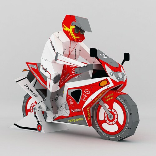 DIY Papercraft Sports Bikepaper Toy Instant Digital - Etsy