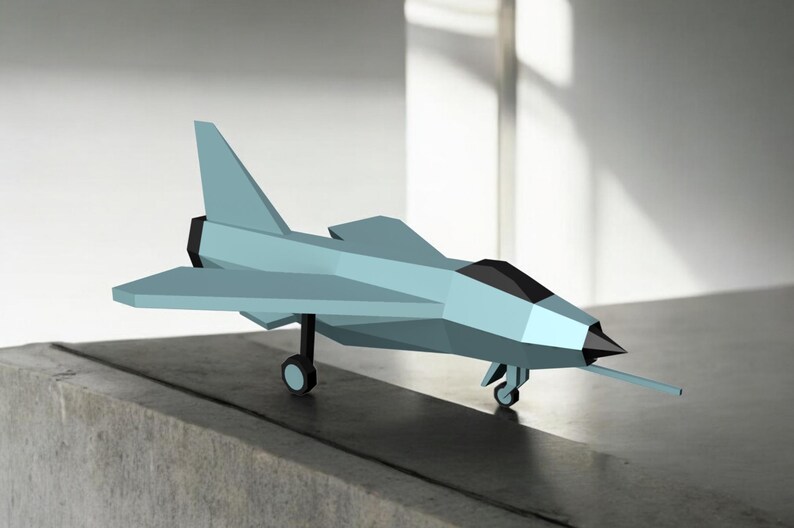 Lowpoly Fighter Jet Papercraft Model (pdf, Dxf, Eps, Png, Jpg) - Etsy