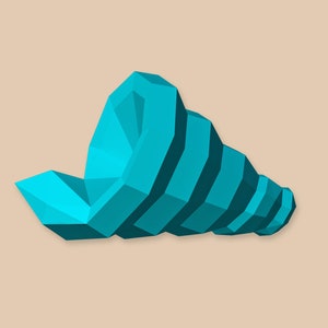 DIY Papercraft Sea Shell, Seashell Png,shell Pattern,3d Lowpoly Shell ...